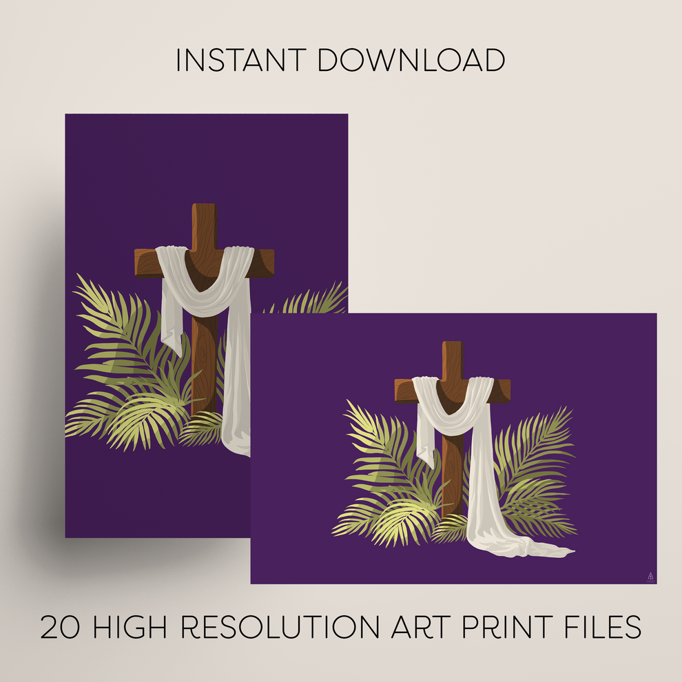 Lent Printable Art Bundle | Catholic Digital Download | Multiple Sizes ...