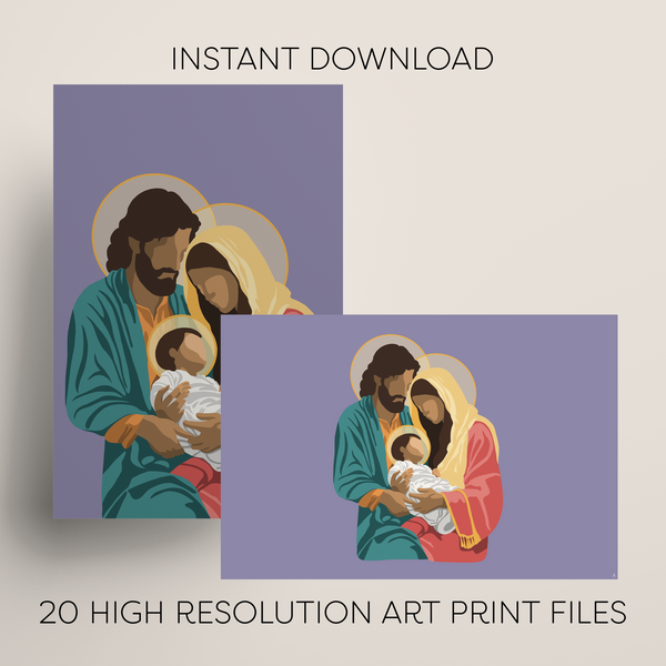 Holy Family Printable Art Bundle | Catholic Digital Download | Multipl ...